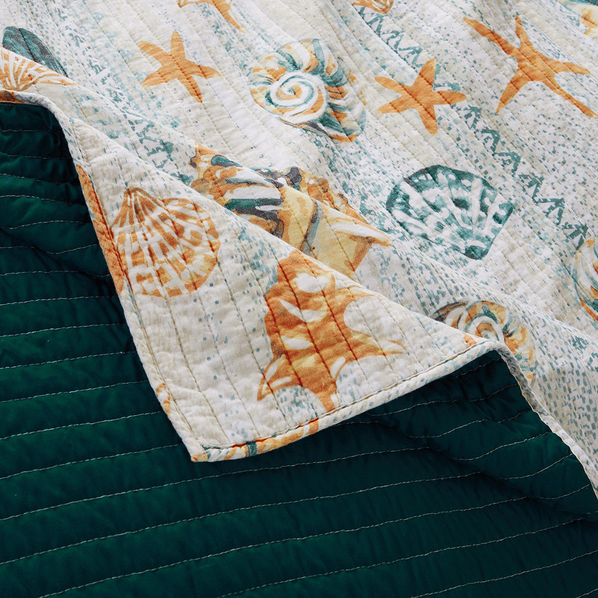 Jade Beach Quilt Bed Set - Full/Queen | Bella Coastal Decor