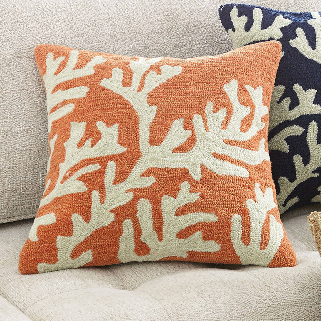 Barrier Reef Orange Indoor/Outdoor Pillow | Bella Coastal Decor
