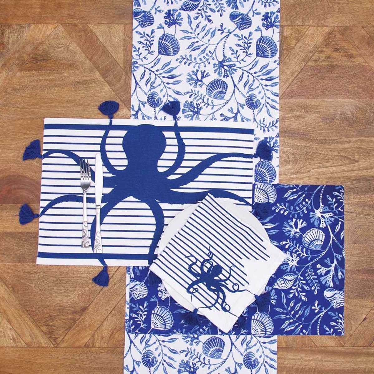 Oceans Blue Table Runner | Bella Coastal Decor