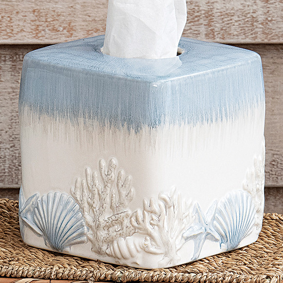 Coastal Mist Tissue Cover | Bella Coastal Decor