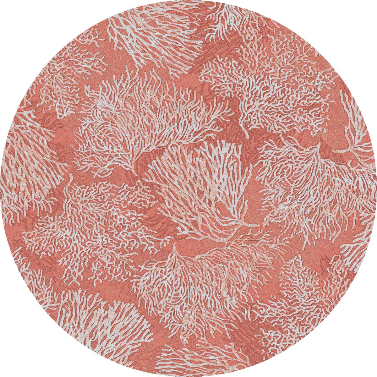 Nautical Area Rugs: 8 Ft. Round Oceanic Blooms Rug | Bella Coastal Decor