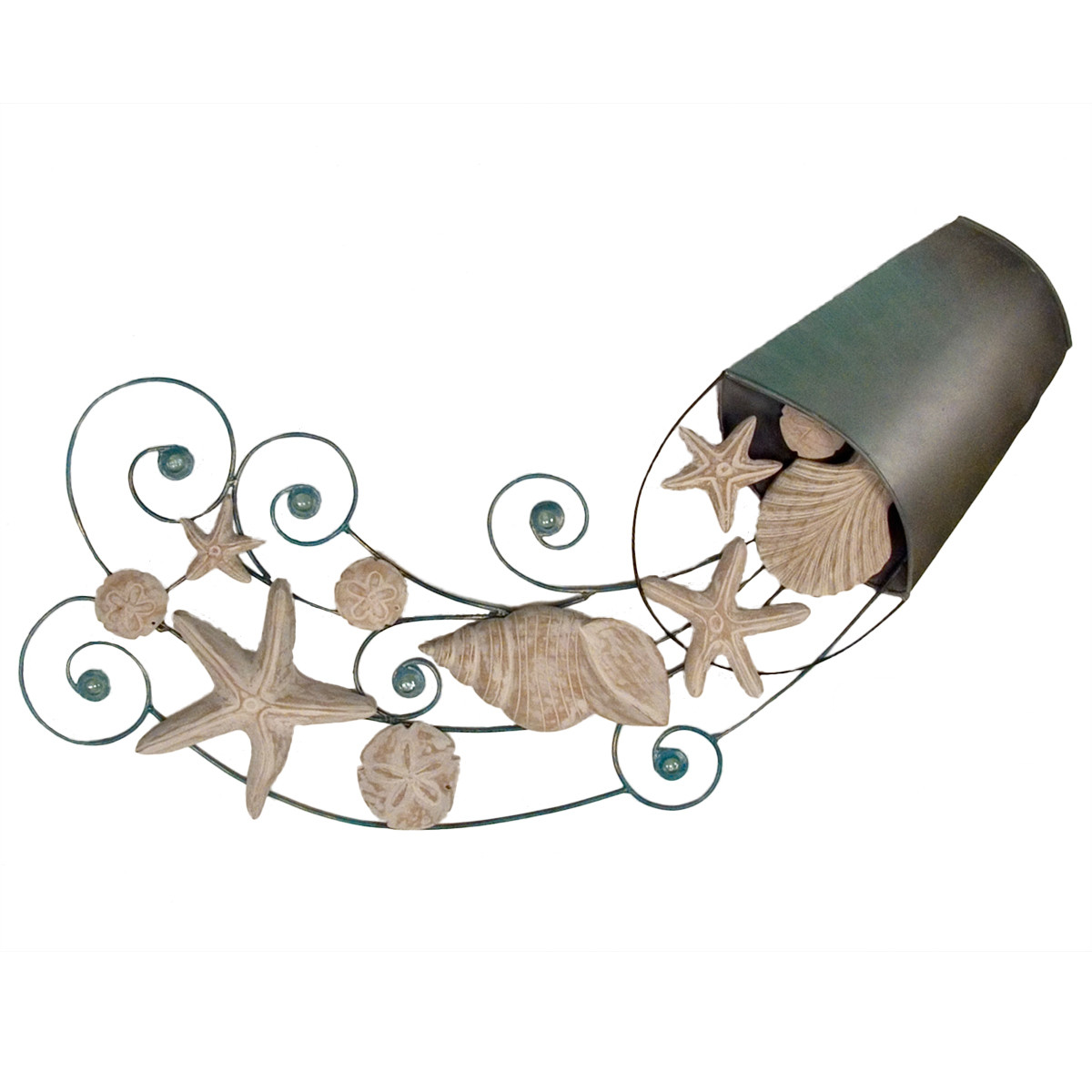 Beach Wall Art: Shell Wave Wall Art | Bella Coastal Decor