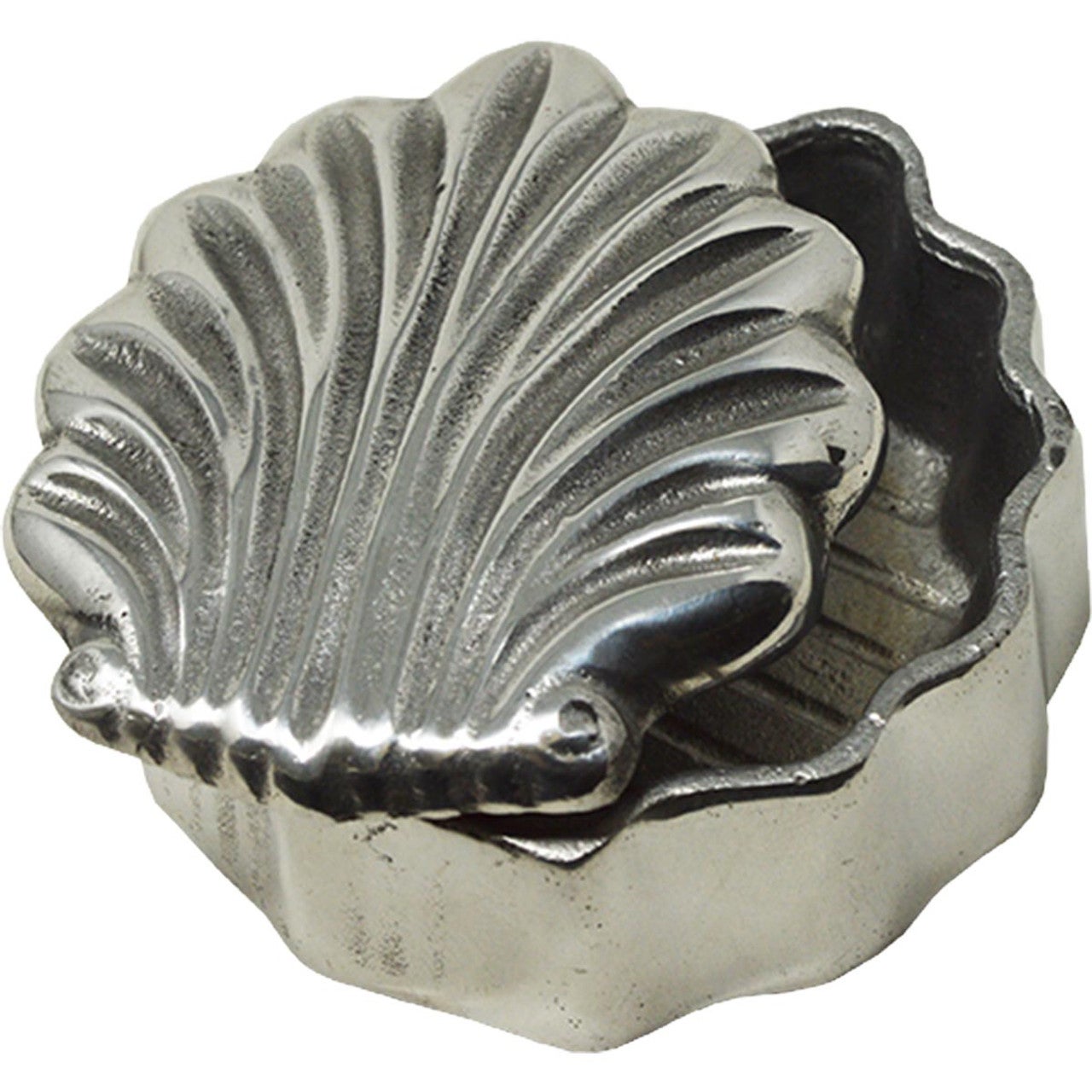Pewter Seashell Jewelry Box | Bella Coastal Decor