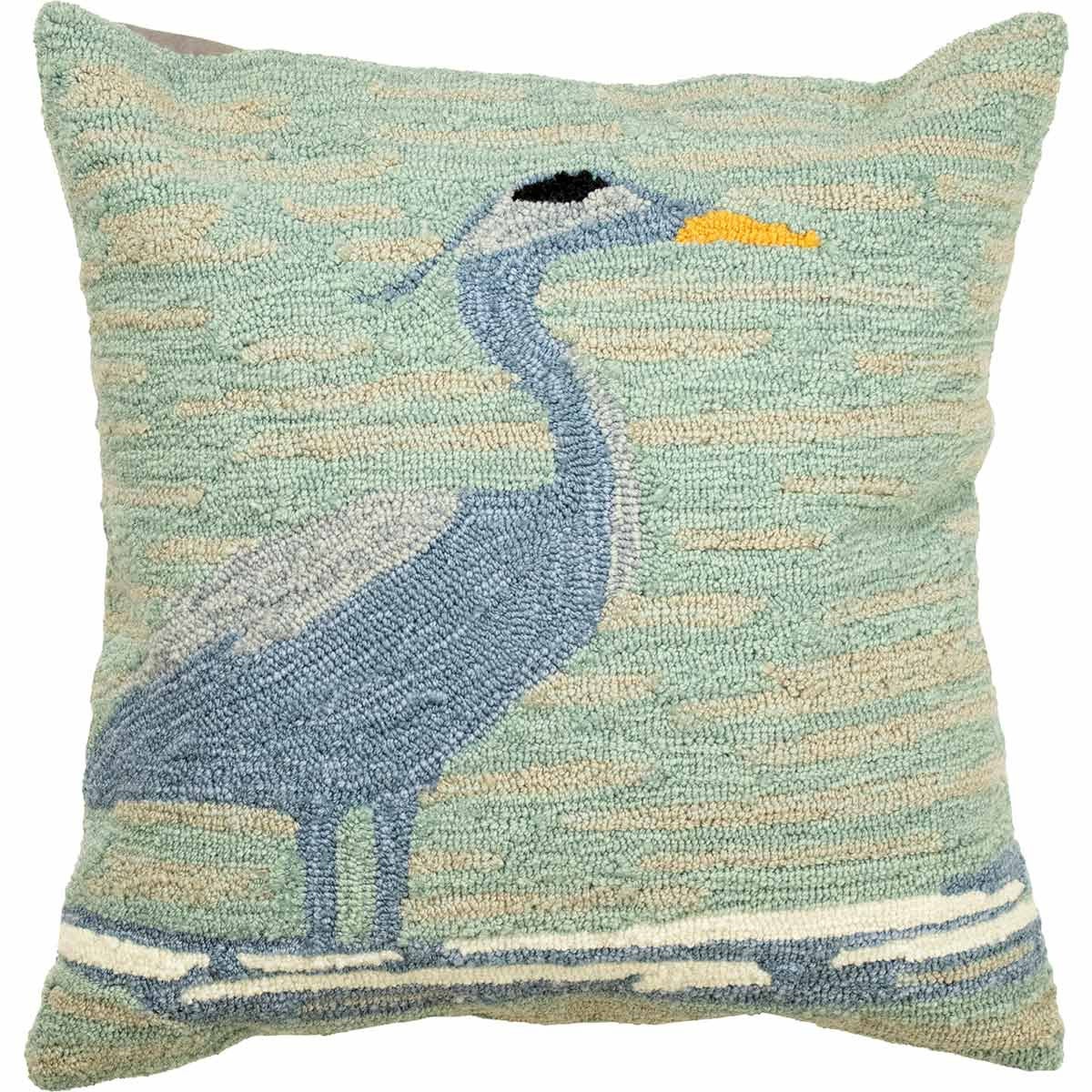 Heron Stance Accent Pillow | Bella Coastal Decor