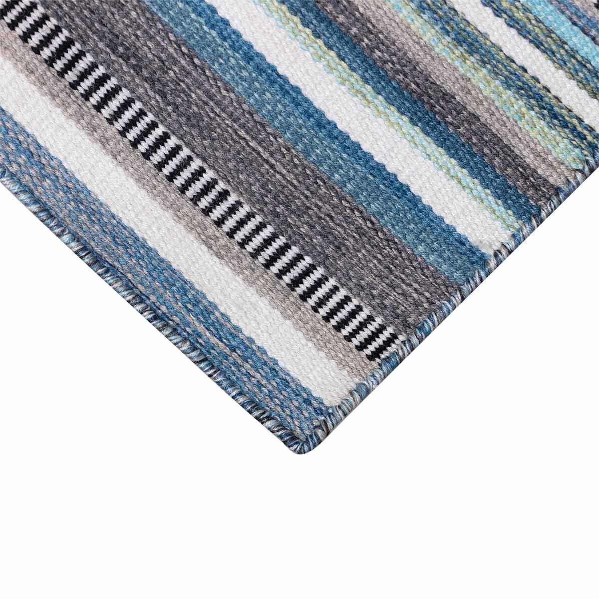 Seaside Serape Indoor/Outdoor Rug - 8 Ft. Square | Bella Coastal Decor