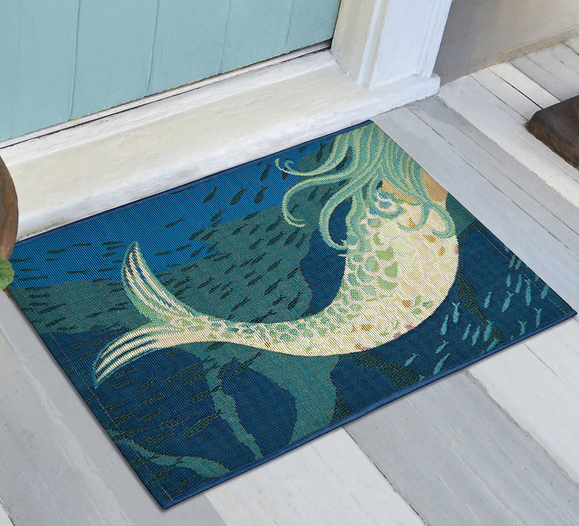 Mermaid Swirl Rug - 2 x 4 - OUT OF STOCK | Bella Coastal Decor