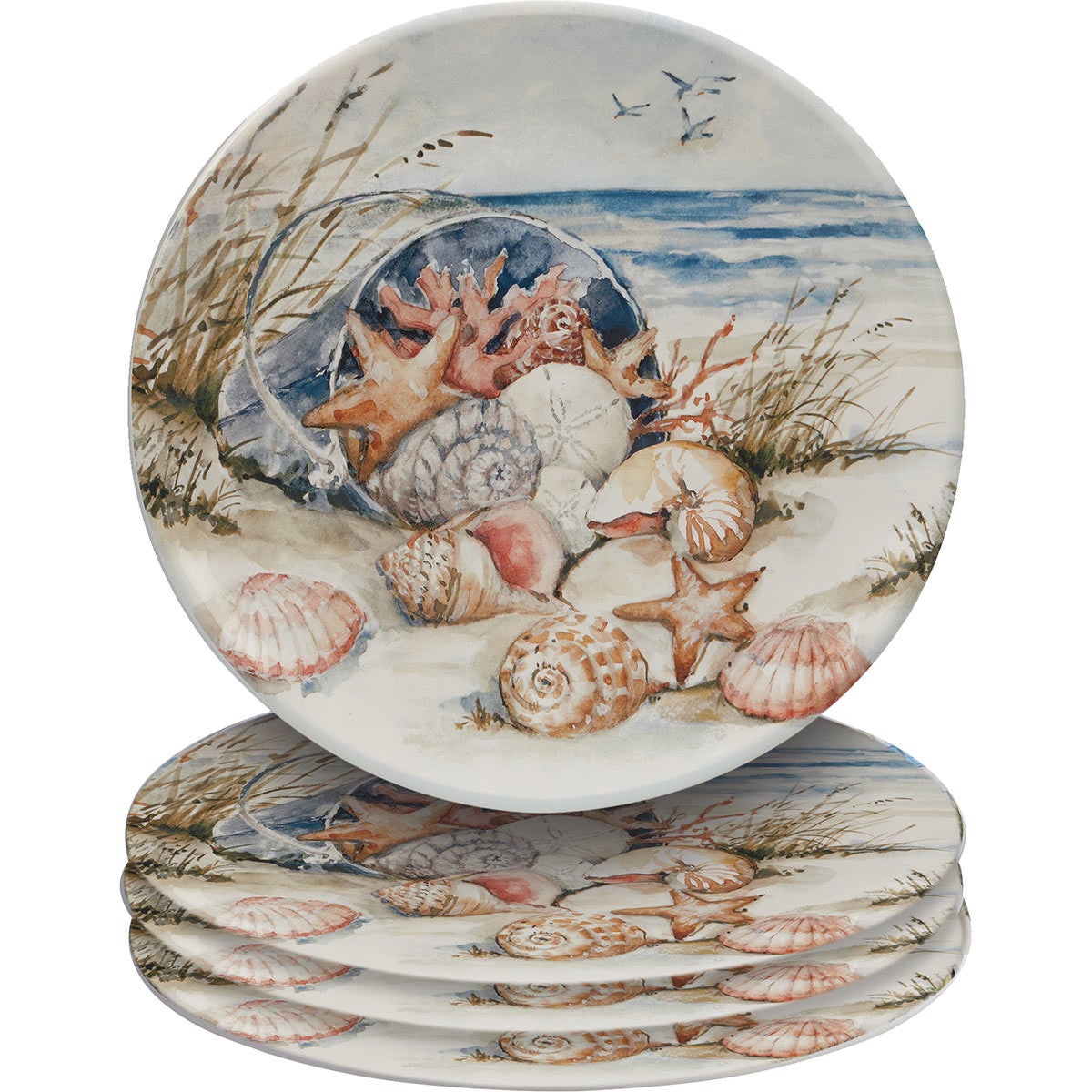 Seaside Gathering 16 Piece Dinnerware Set | Bella Coastal Decor