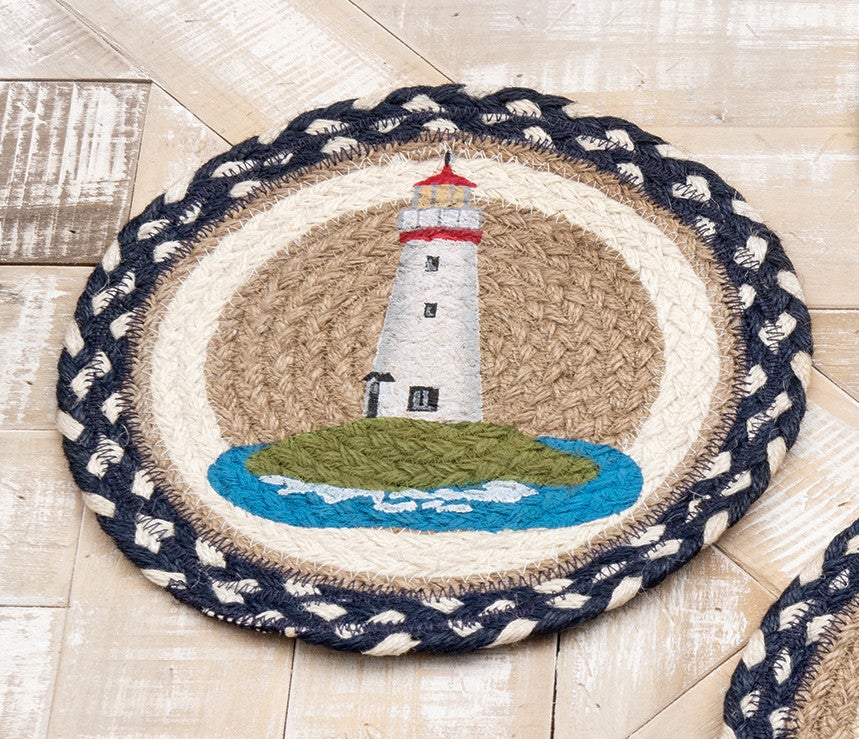 Seven Seas Lighthouse Braided Trivet | Bella Coastal Decor