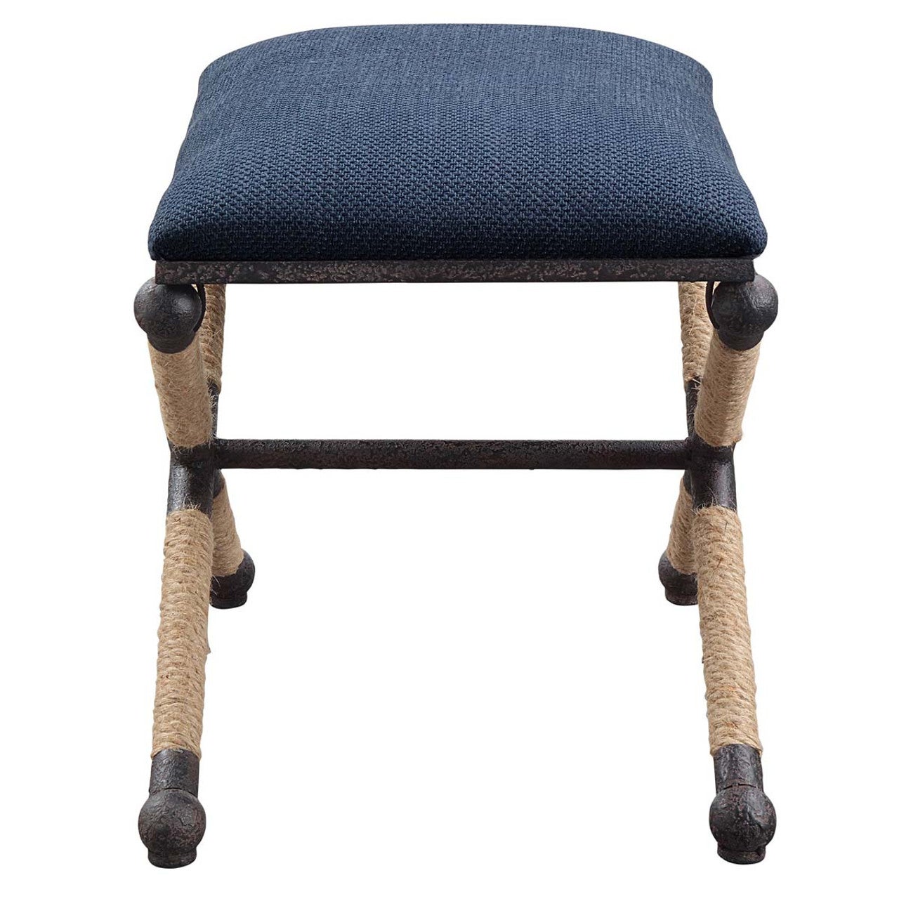 Fishermans Cove Navy Bench - Small | Bella Coastal Decor