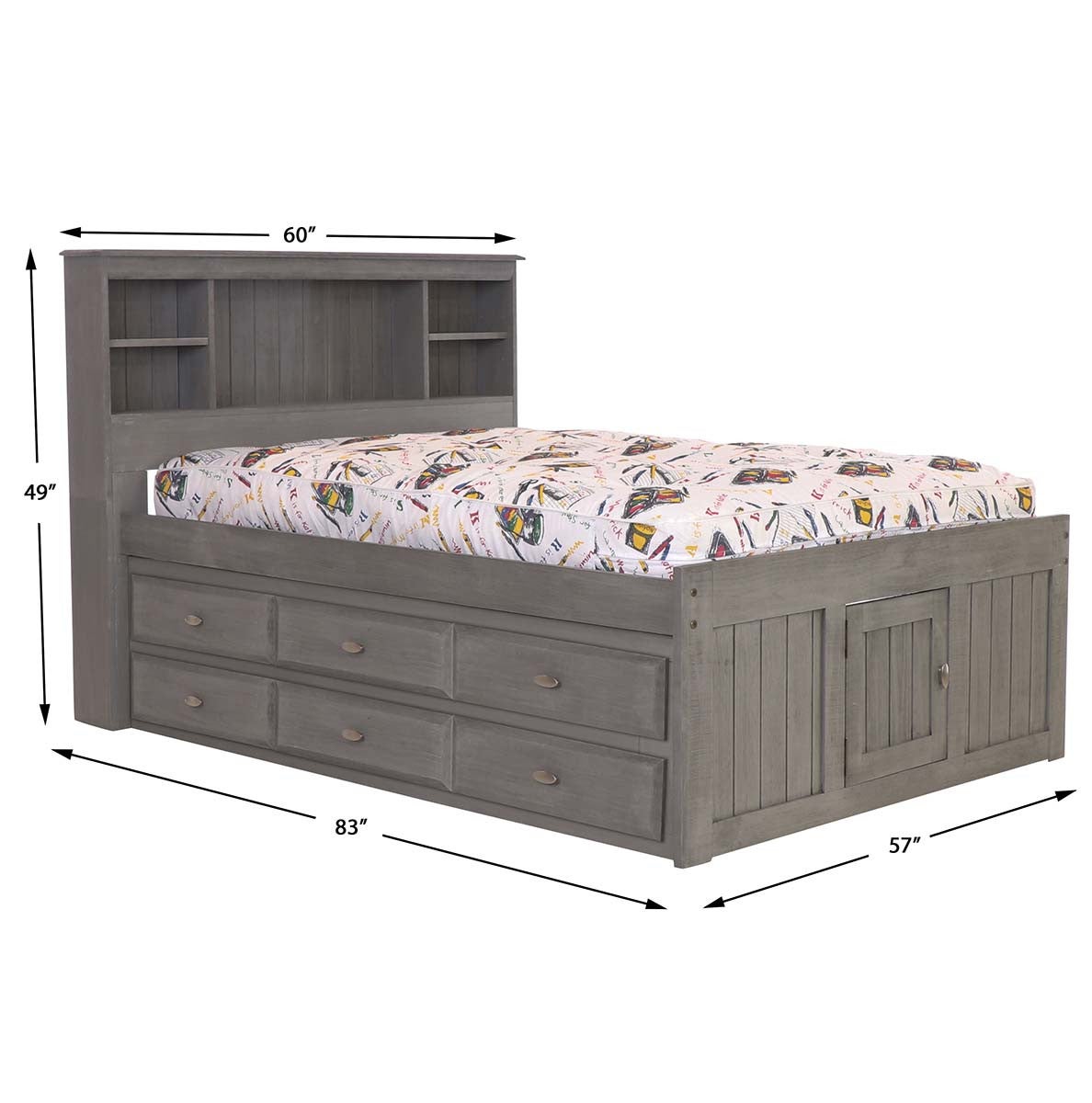 Tranquility Full Bookcase Bed with 12 Drawers - OUT OF STOCK UNTIL 03 ...