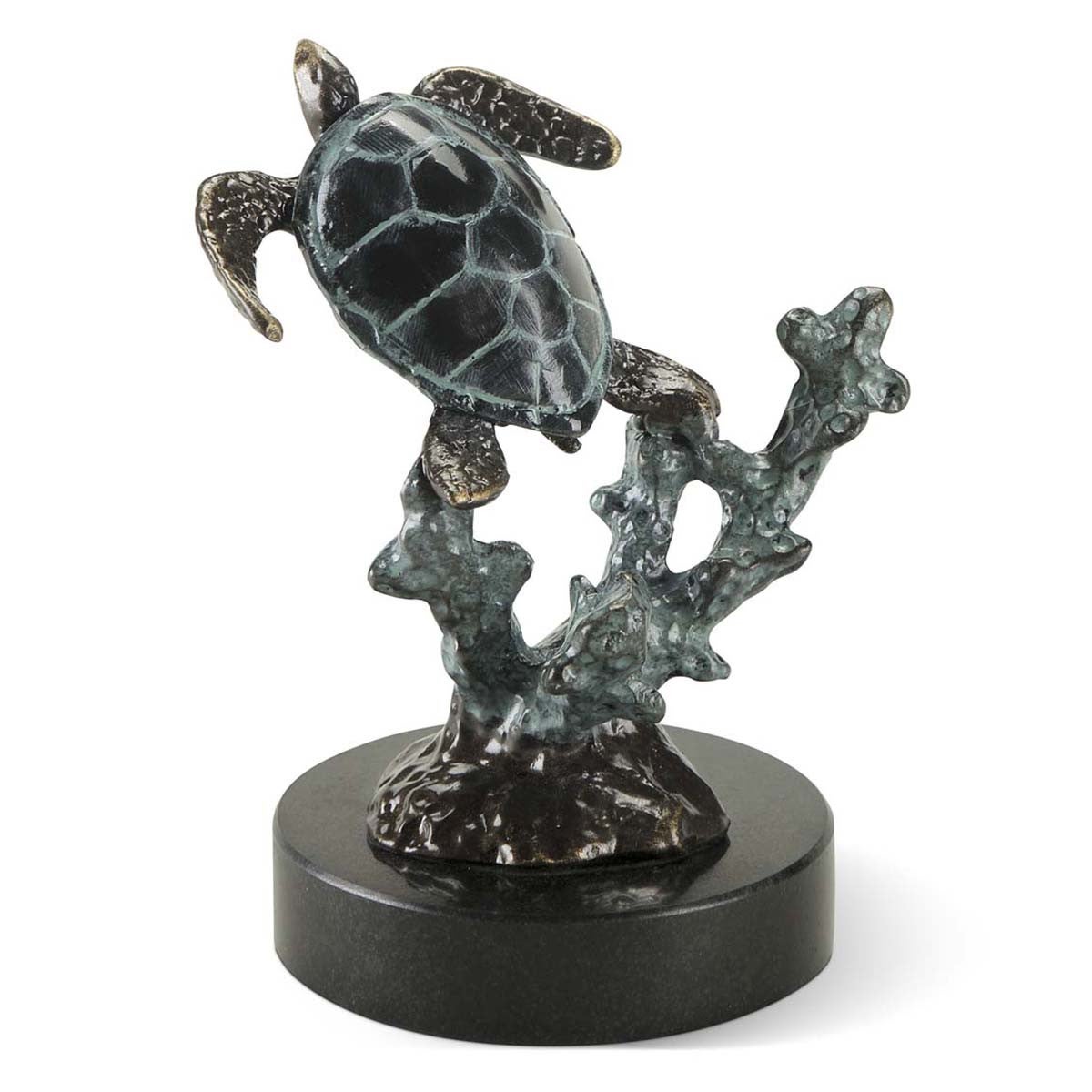Swimming Sea Turtle Sculpture | Bella Coastal Decor