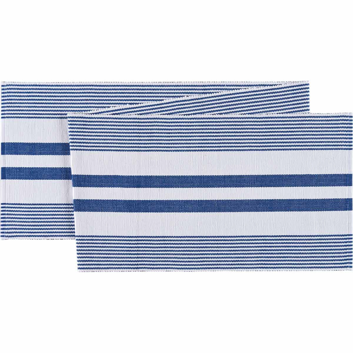 Blue Harbor Stripe Table Runner | Bella Coastal Decor