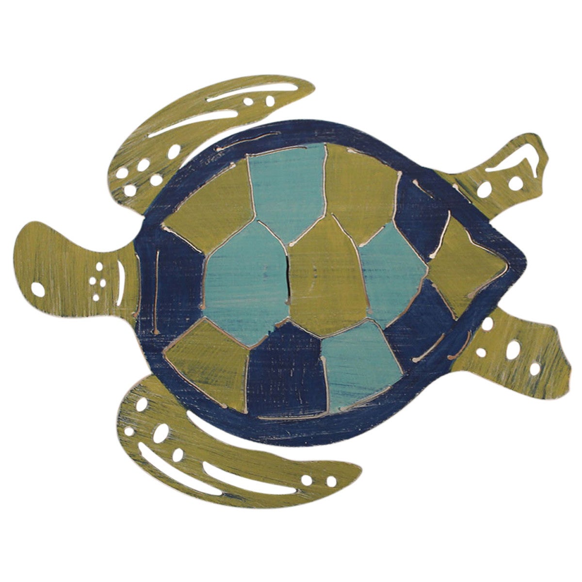 Bright Metal Turtle Drink Table | Bella Coastal Decor