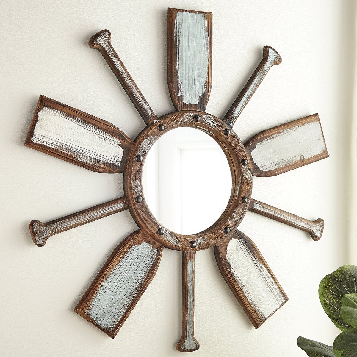 Nautical Paddle Wall Mirror | Bella Coastal Decor