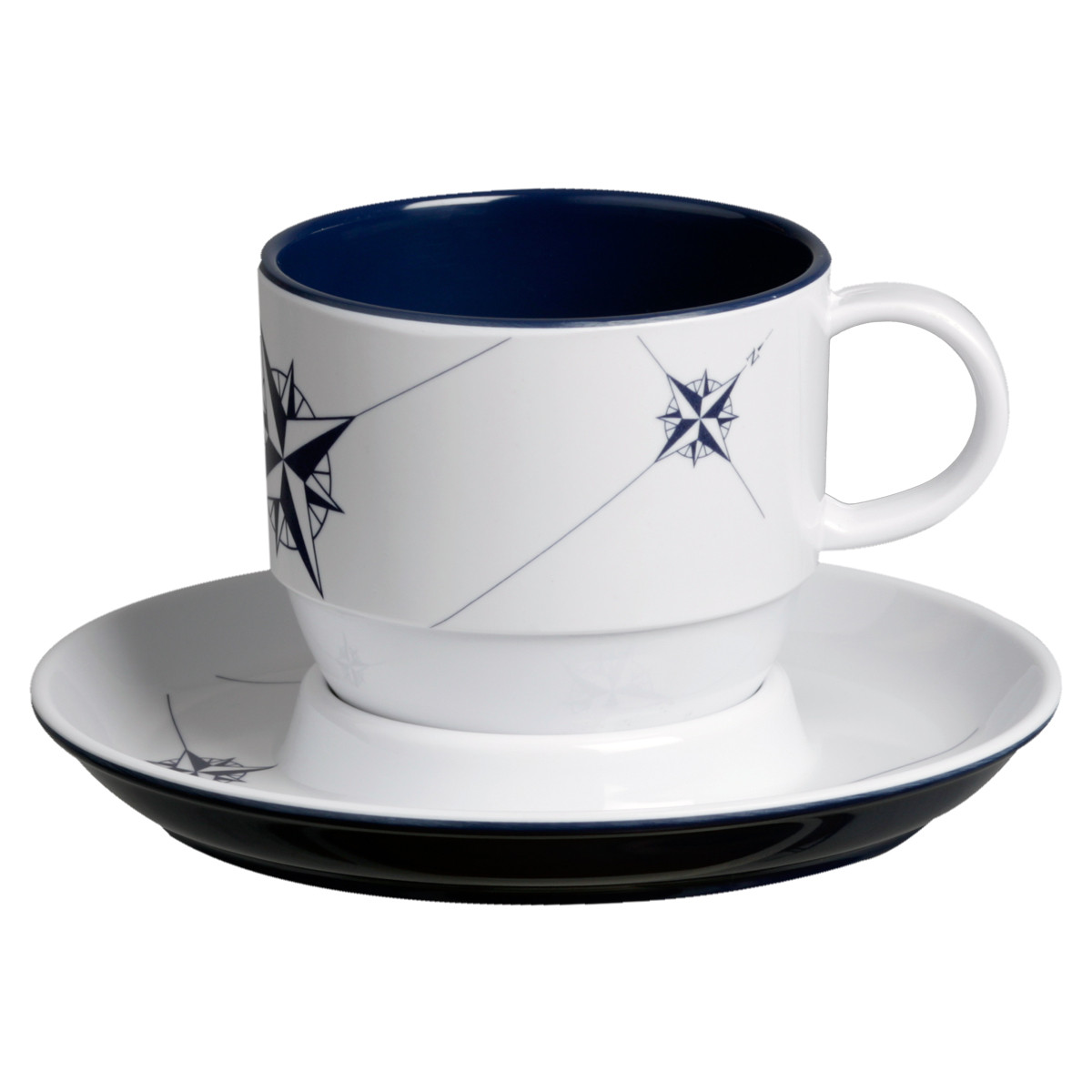 Navigator Tea Cup and Saucer - Set of 6 | Bella Coastal Decor