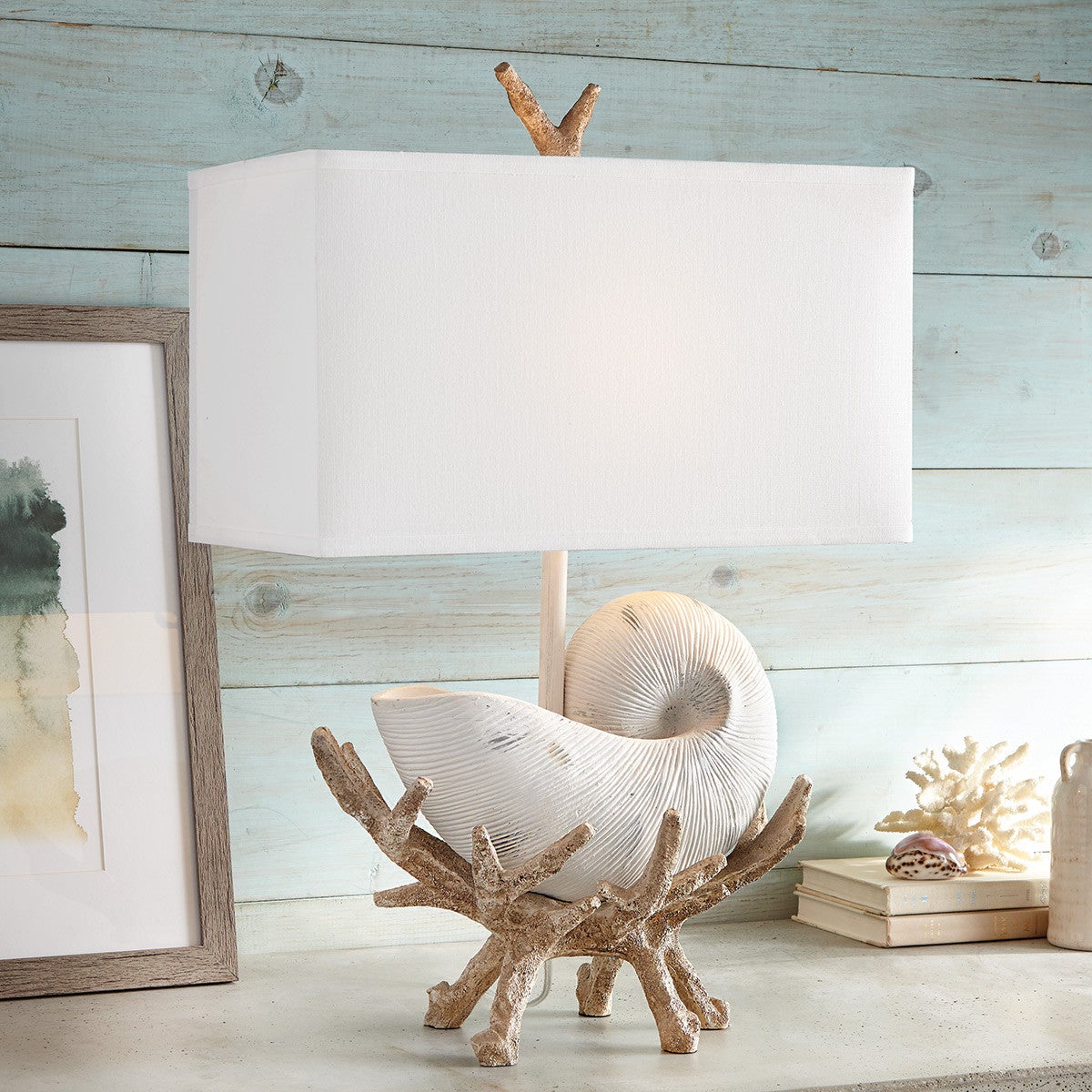 Shell Cradle Table Lamp | Bella Coastal Decor