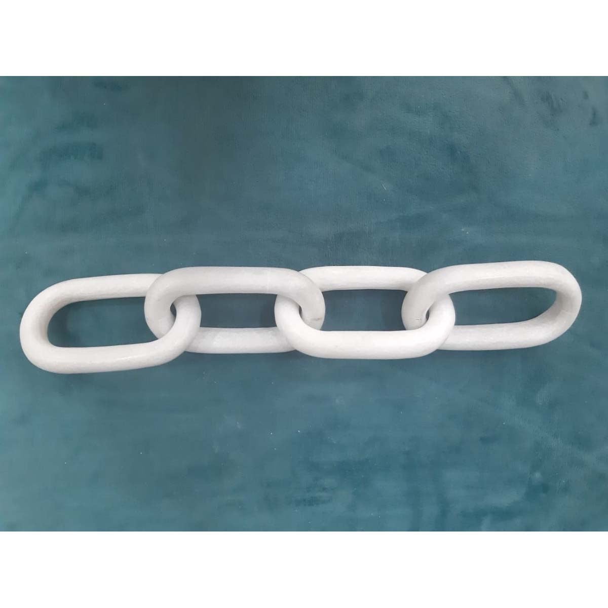 White Marble Oval Chains | Bella Coastal Decor