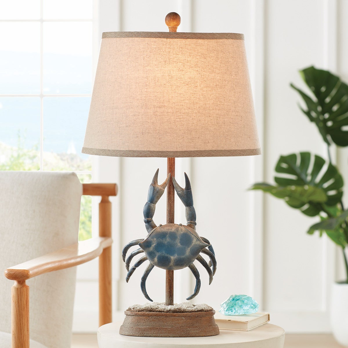 Blue Crab Table Lamp | Bella Coastal Decor