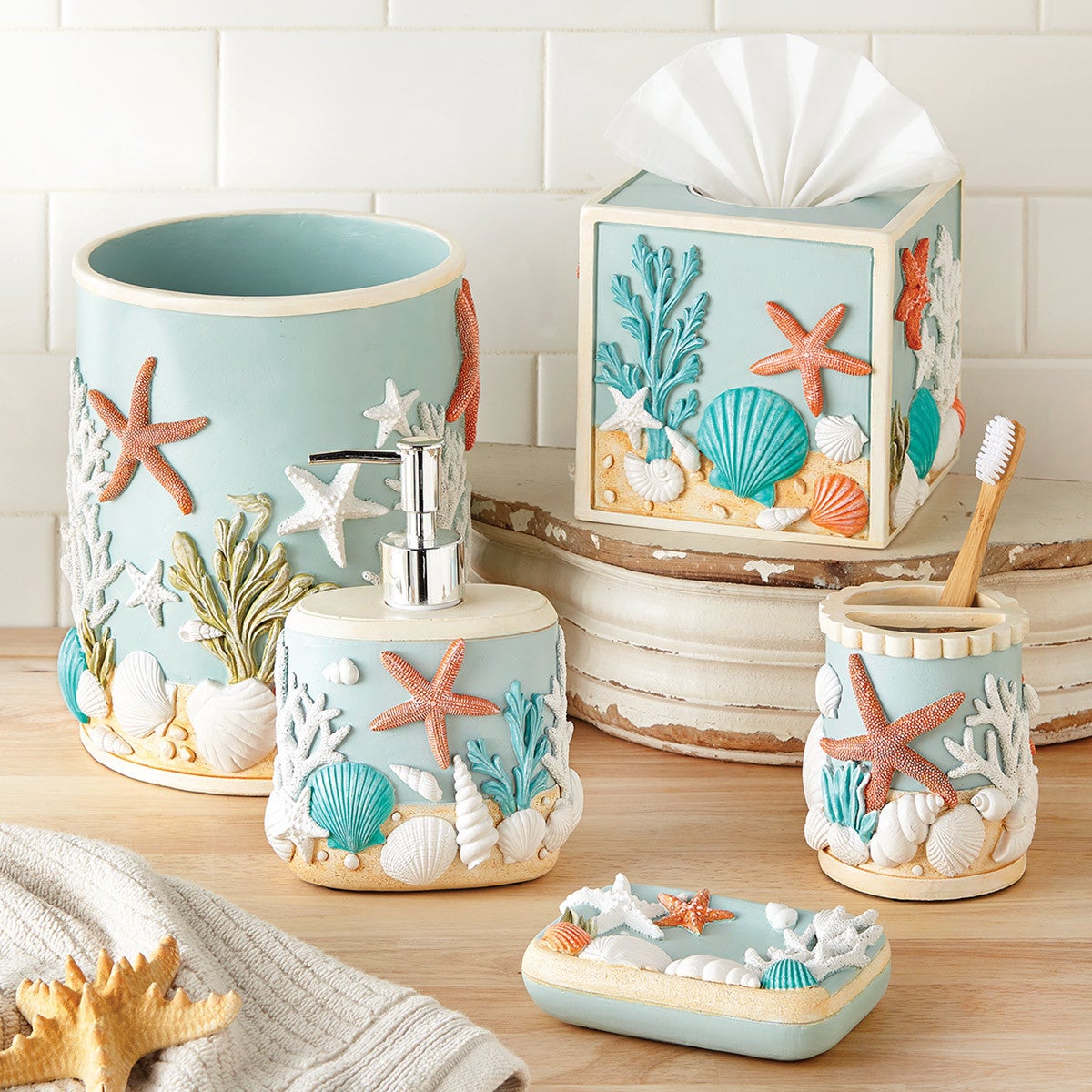 Seaside Garden Tissue Box | Bella Coastal Decor