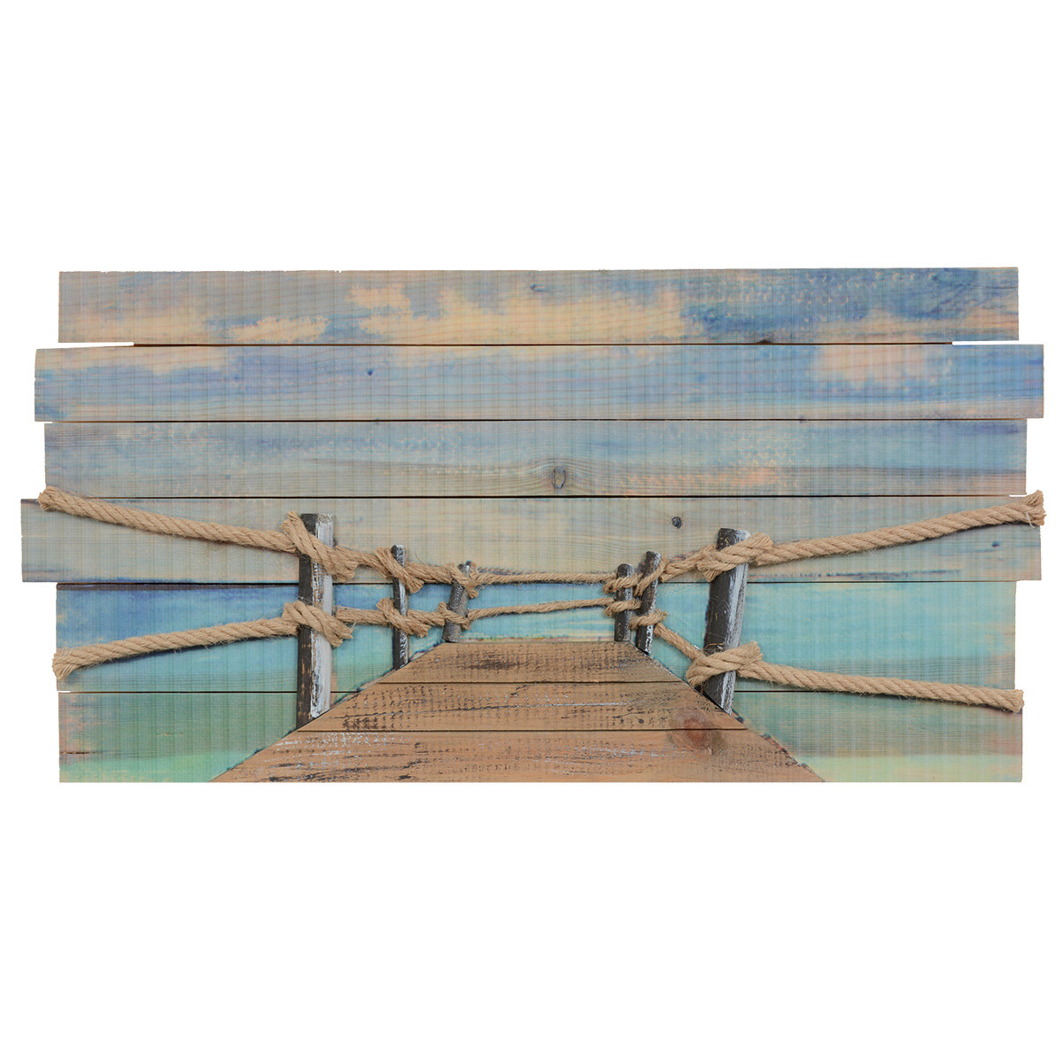 Boardwalk Pier Wood Wall Art | Bella Coastal Decor