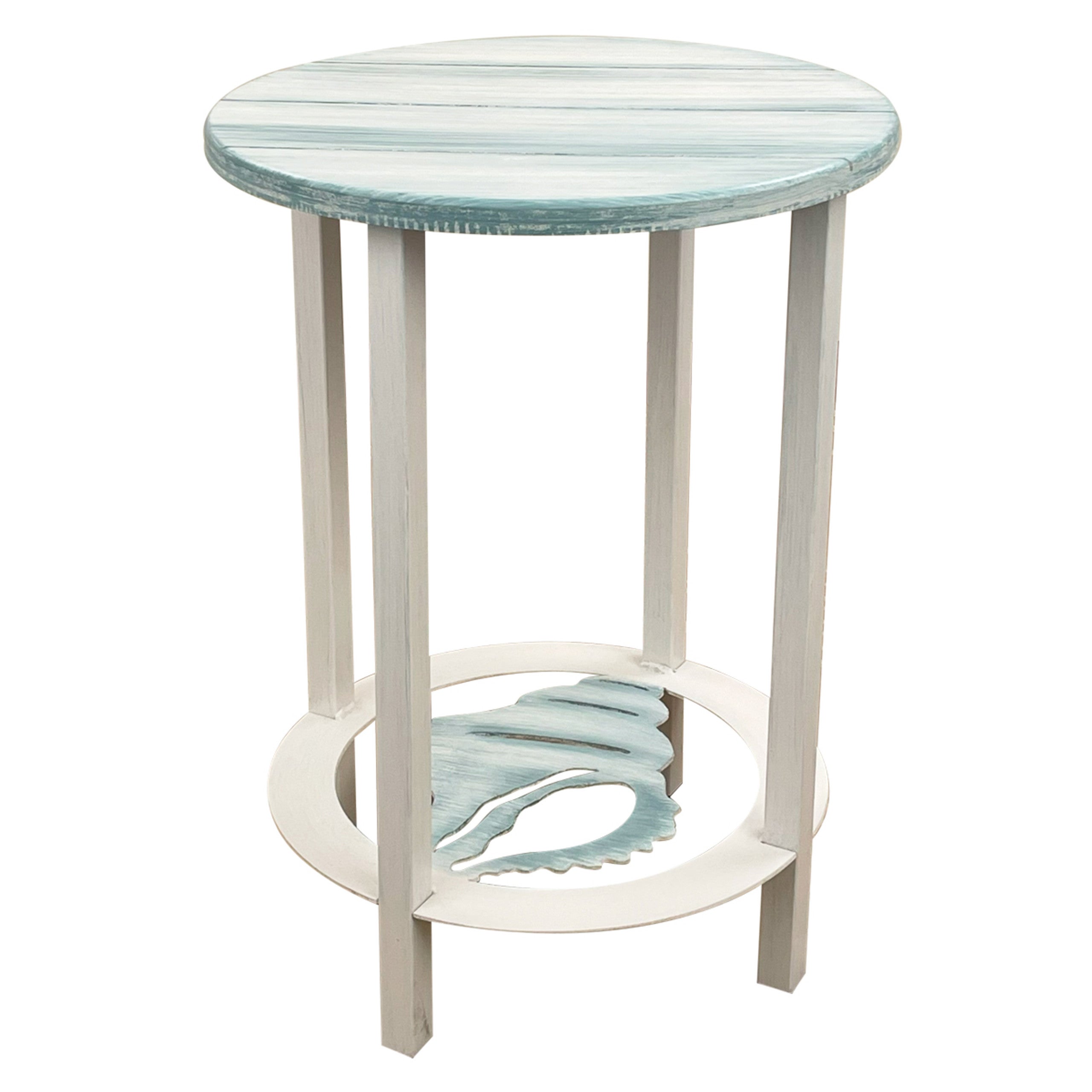 Weathered Conch Shell End Table | Bella Coastal Decor