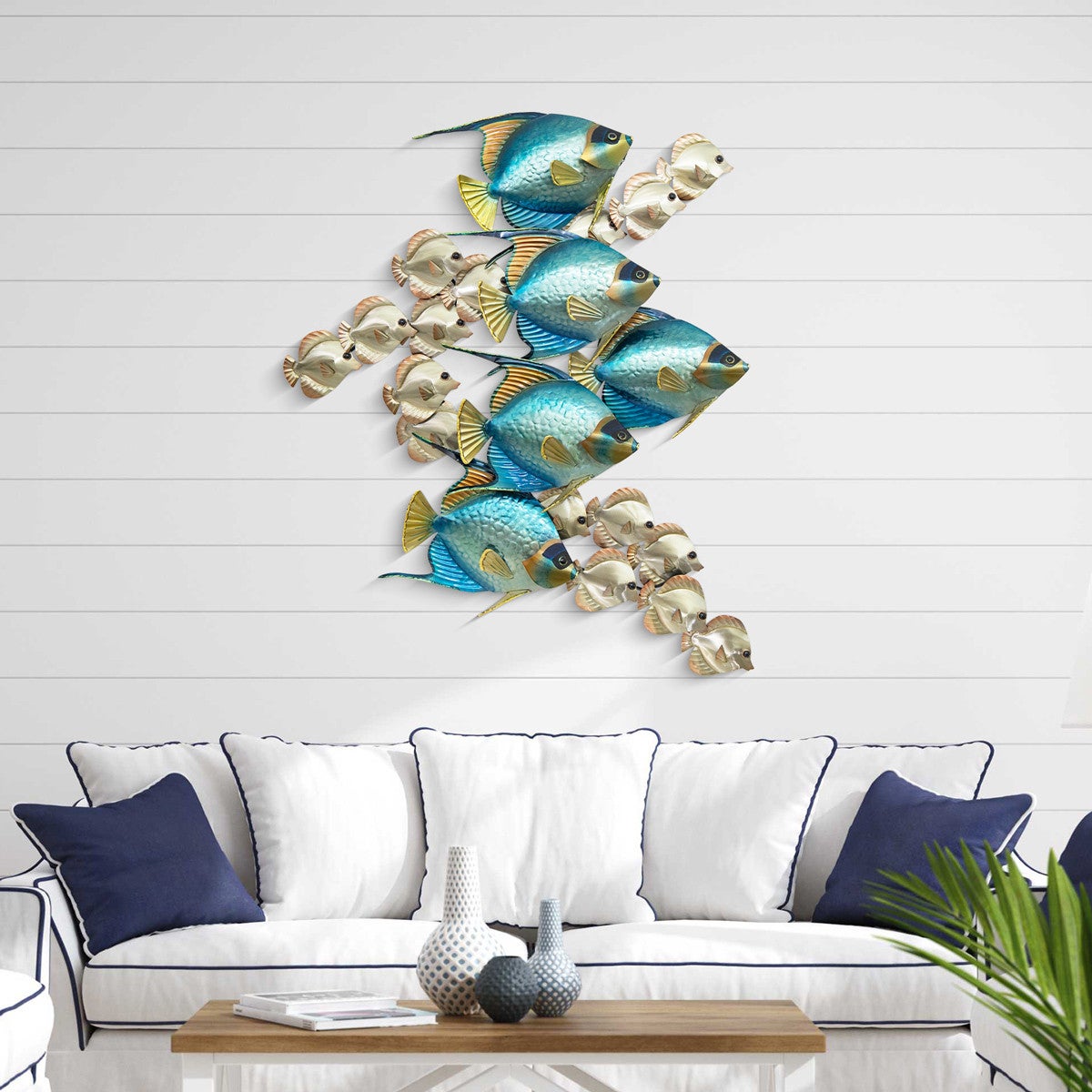 Angelfish & Tangs Metal Wall Art | Bella Coastal Decor
