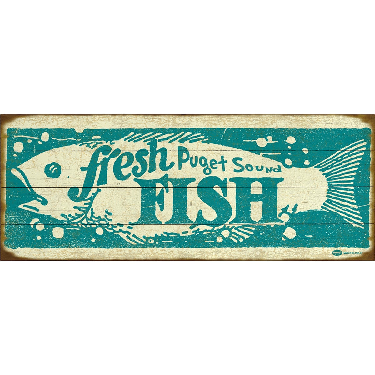 Fresh Fish Personalized Sign - 36 x 14 | Bella Coastal Decor
