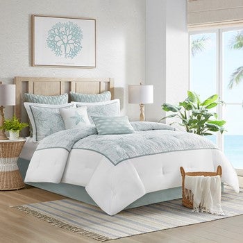 Beach Bedding: Full Size Ocean Breeze Comforter Set | Bella Coastal Decor