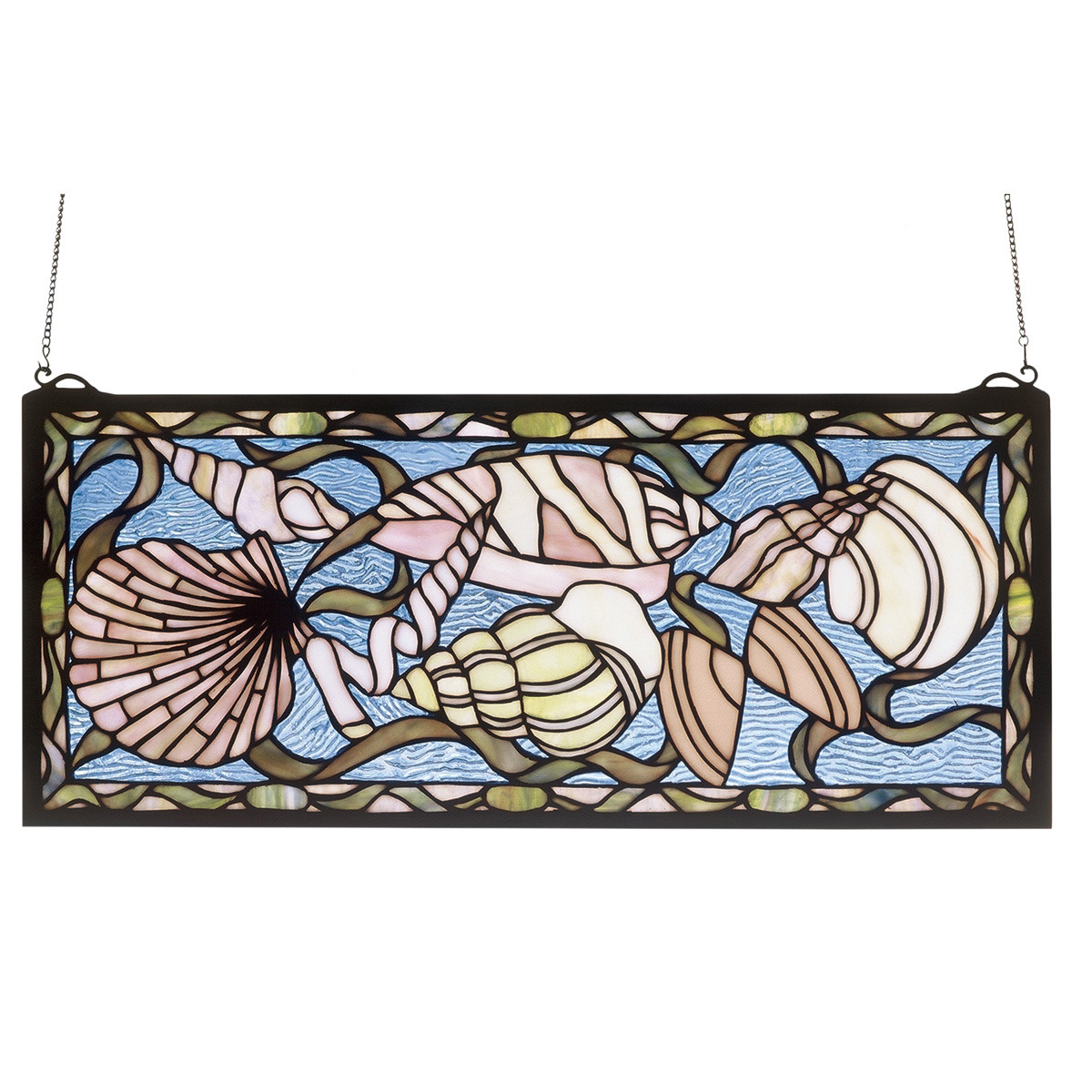 Beach Wall Art: Shell Compilation Stained Glass Window | Bella Coastal ...