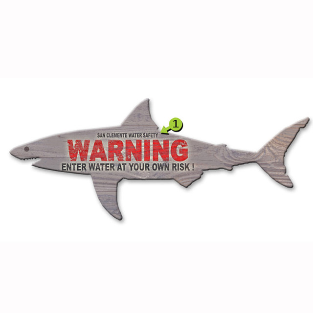 Shark Warning Wood Personalized Sign | Bella Coastal Decor