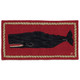 Black Whale Hooked Wool Accent Rug | Bella Coastal Decor