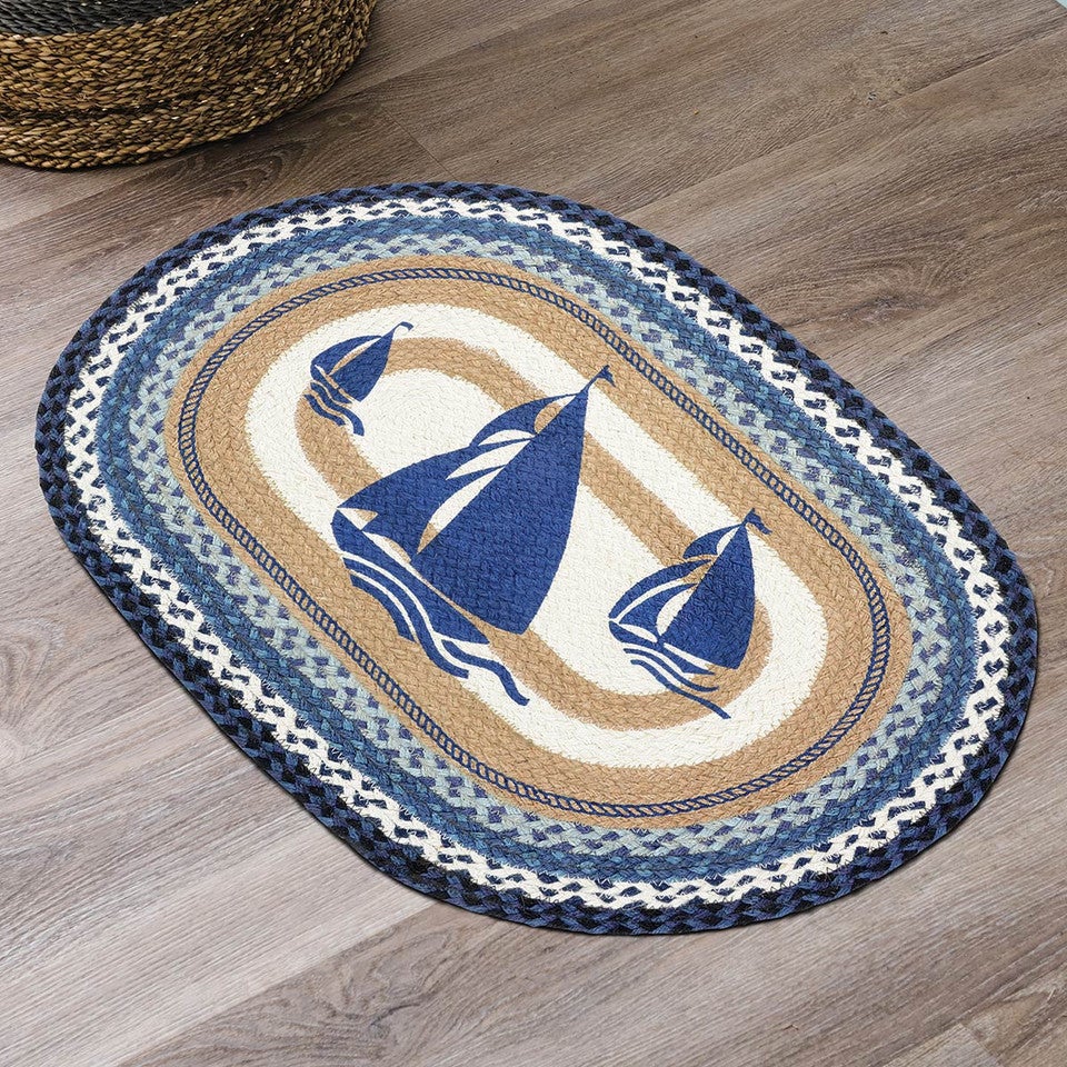 Sailing Seas Braided Rug | Bella Coastal Decor