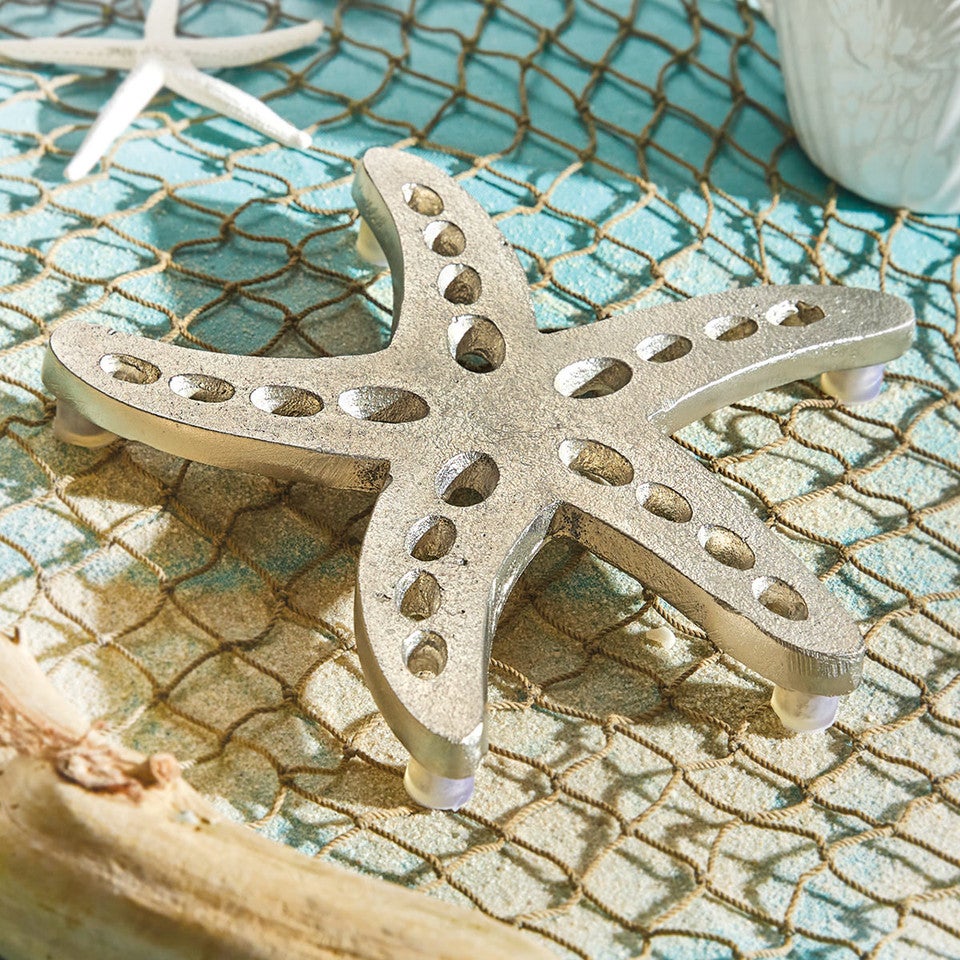 Gold Starfish Metal Trivet | Bella Coastal Decor