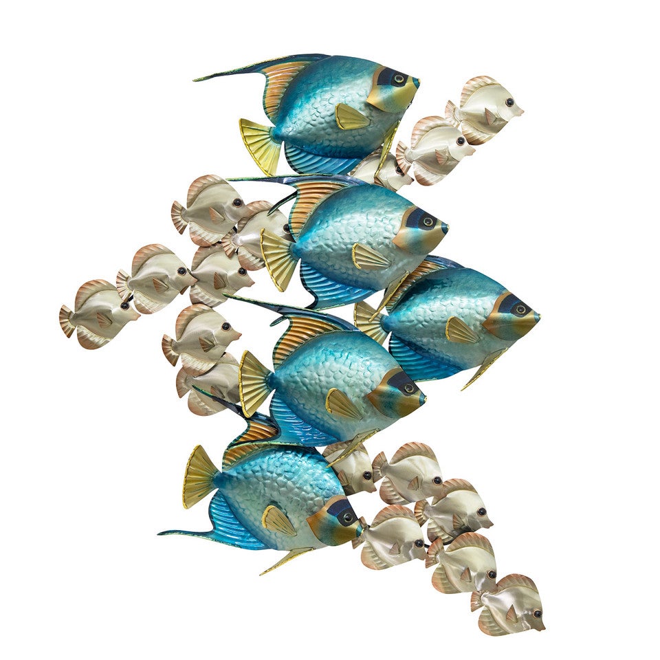 Angelfish & Tangs Metal Wall Art | Bella Coastal Decor
