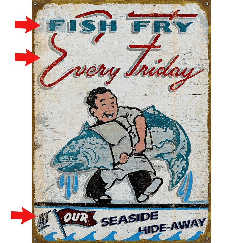 Fish Fry Personalized Sign - 23 x 31 | Bella Coastal Decor