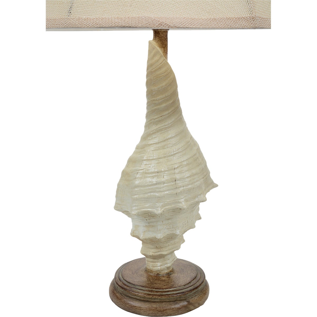 white shell lamp shade