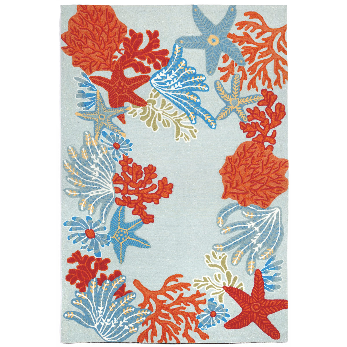 coral pattern rug